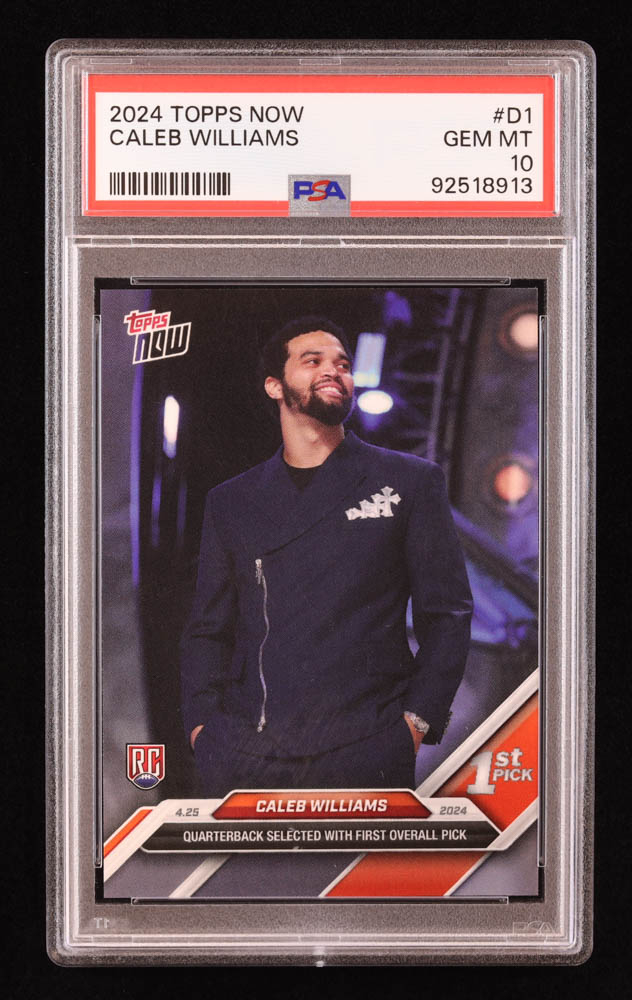 Caleb Williams 2024 Topps Now Draft #D1 RC (PSA 10) | Pristine Auction