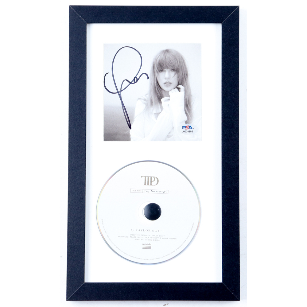 Taylor Swift Signed Custom Framed "The Tortured Poets Department" CD ...