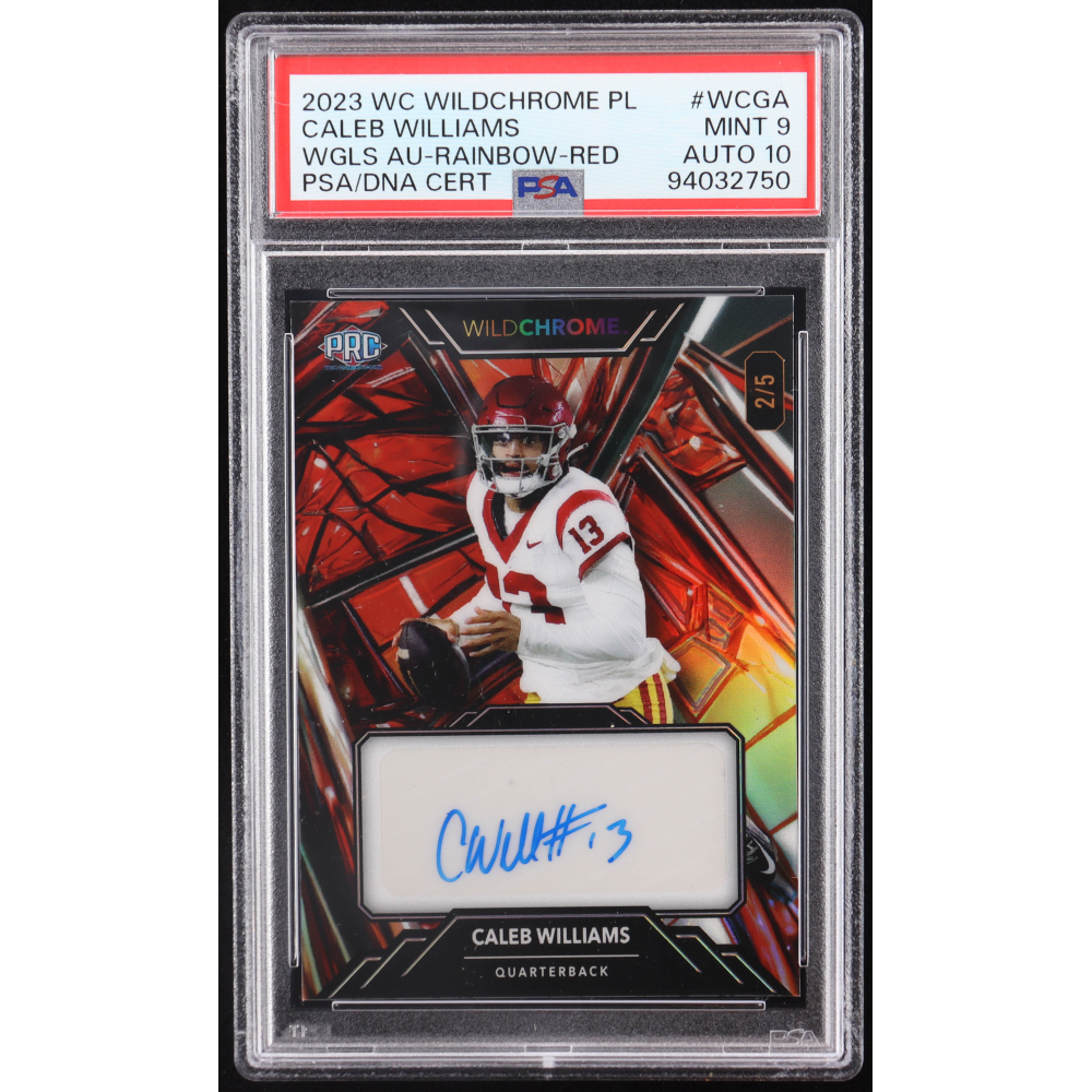 Caleb Williams 2023 Wild Card WildChrome Autographs Rainbow Red #WCGA ...