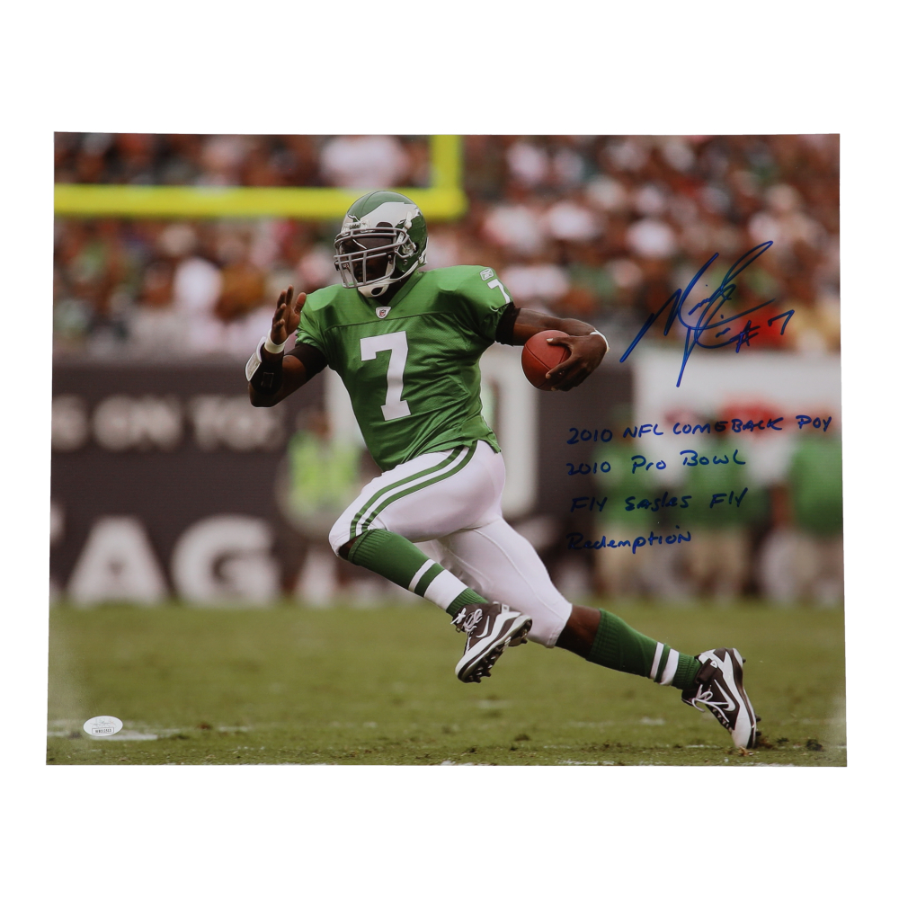 Michael Vick Signed Eagles 16x20 Photo With Multiple Inscriptions (JSA ...
