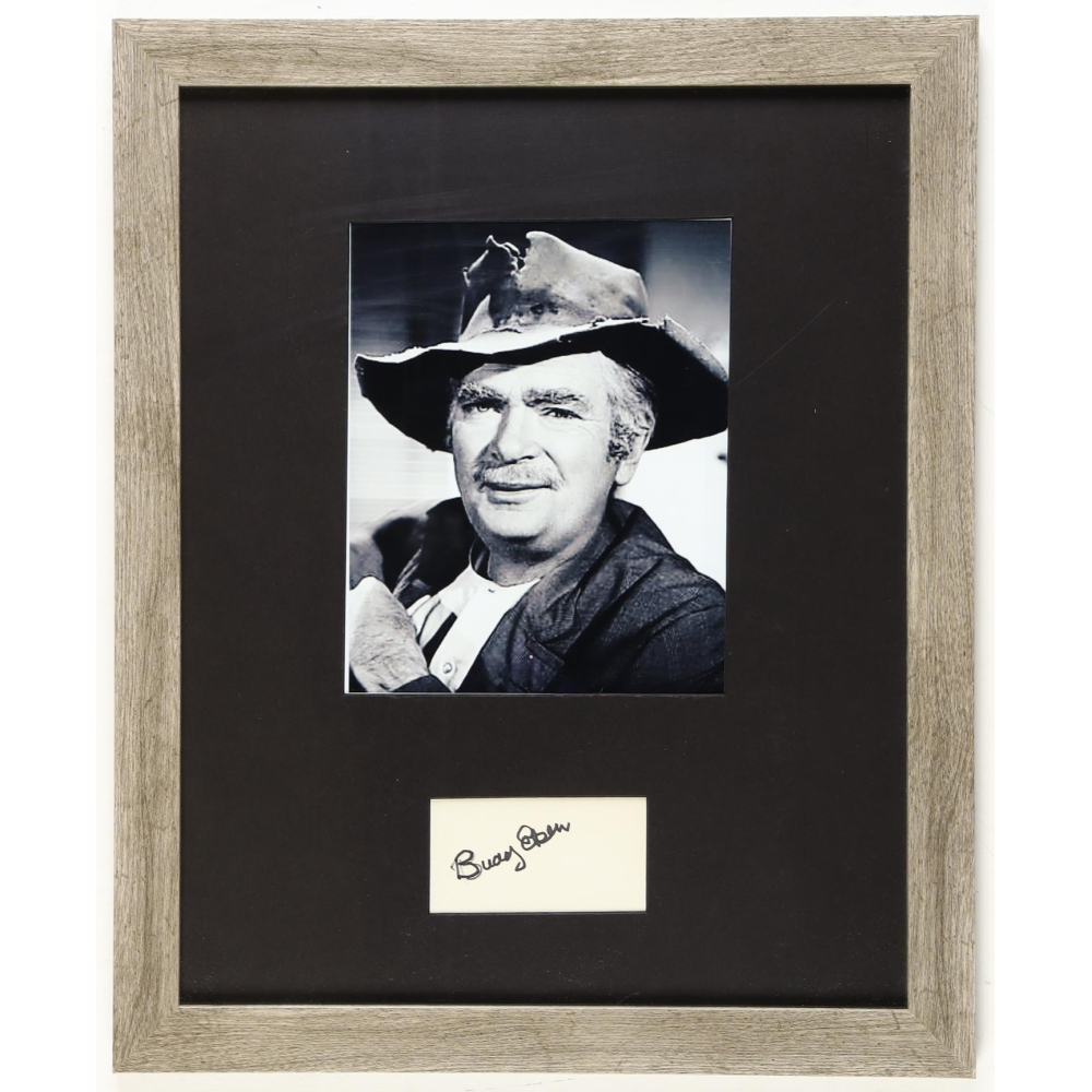 Buddy Ebsen Signed "The Beverly Hillbillies" Custom Framed Cut Display ...