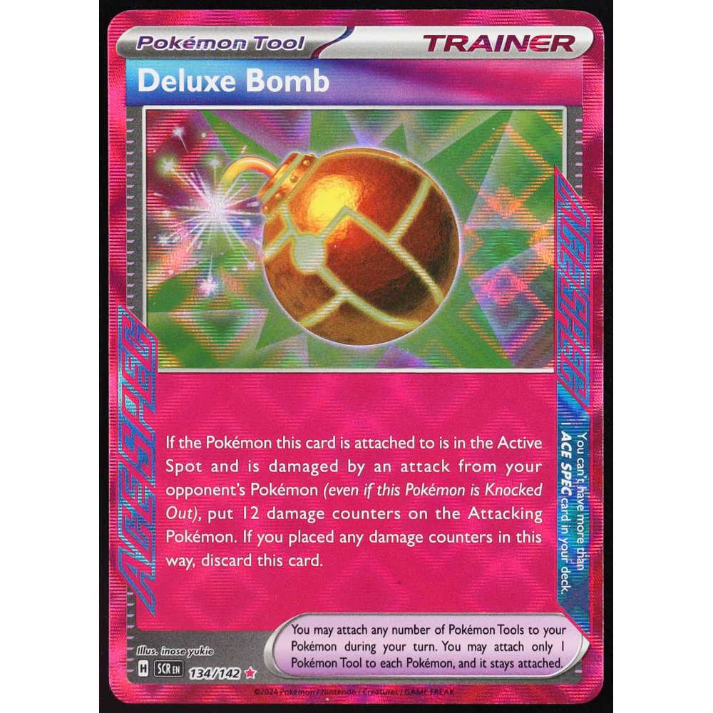 Deluxe Bomb 2024 Pokemon Scarlet and Violet Stellar Crown Ace Spec #134 ...