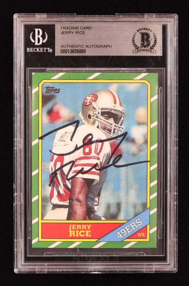 Jerry Rice Signed 1986 Topps #161 RC Reprint (BGS) | Pristine Auction