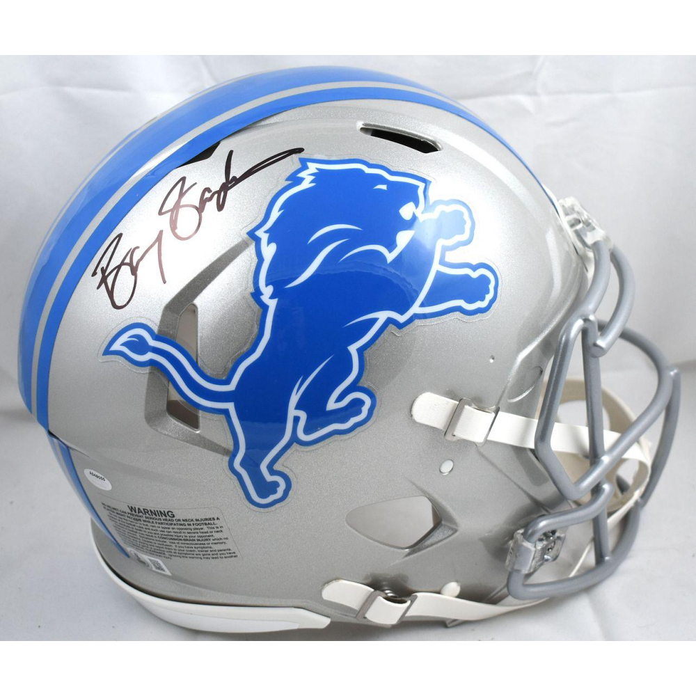Barry Sanders Signed Lions Full-Size Authentic On-Field Speed Helmet ...
