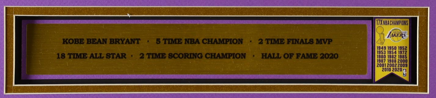 Kobe Bryant Lakers Custom Framed Jersey Display With Mini Lakers ...