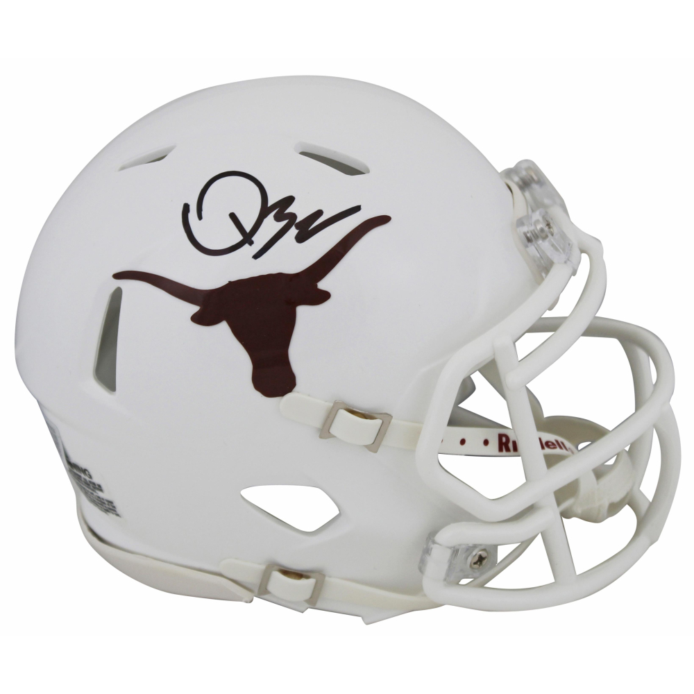 Quinn Ewers Signed Texas Longhorns Speed Mini Helmet (Beckett ...