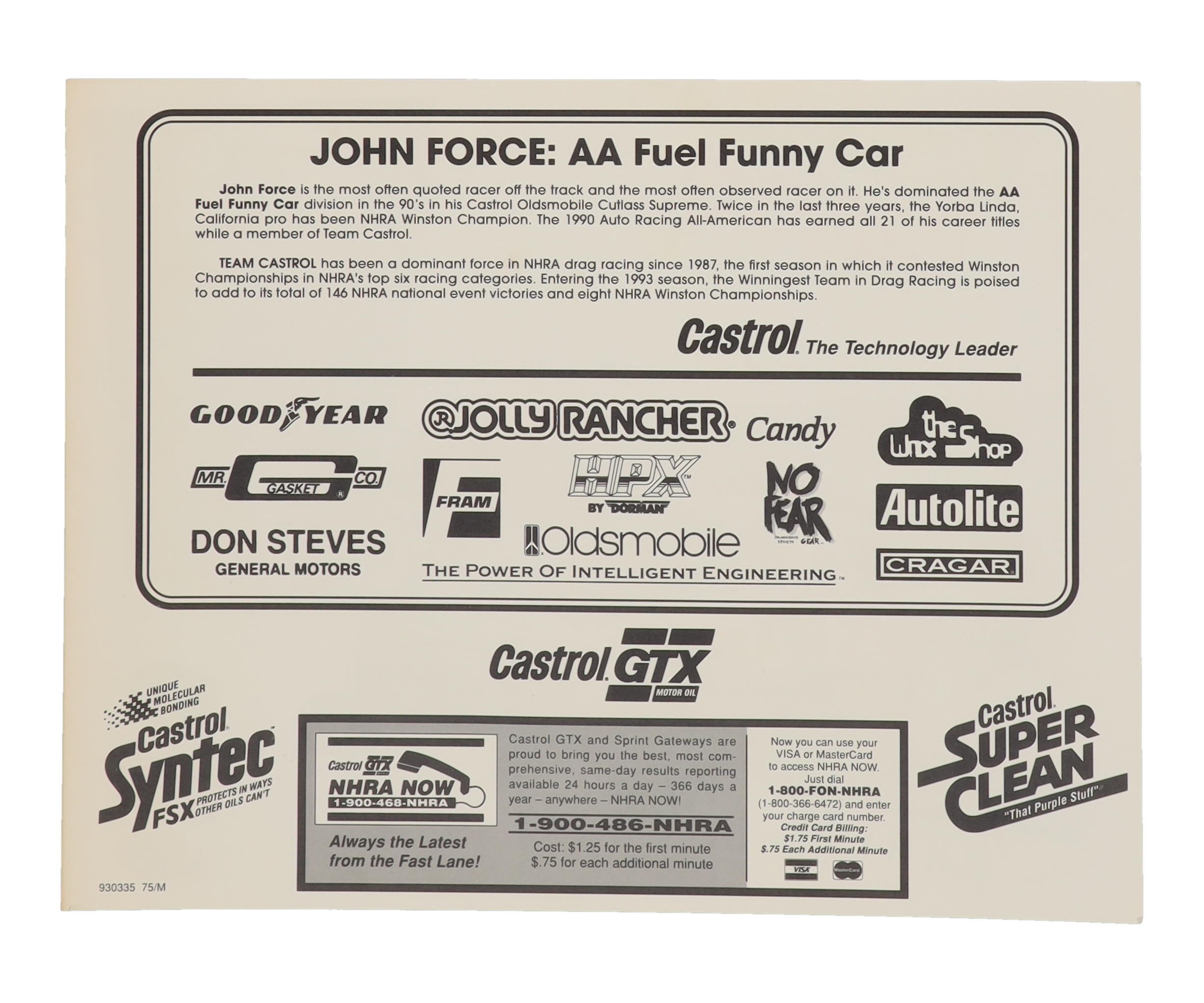 John Force Signed NHRA 8.5x11 Photo (Beckett) | Pristine Auction