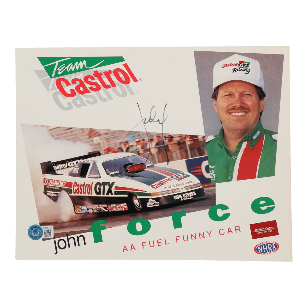 John Force Signed NHRA 8.5x11 Photo (Beckett) | Pristine Auction