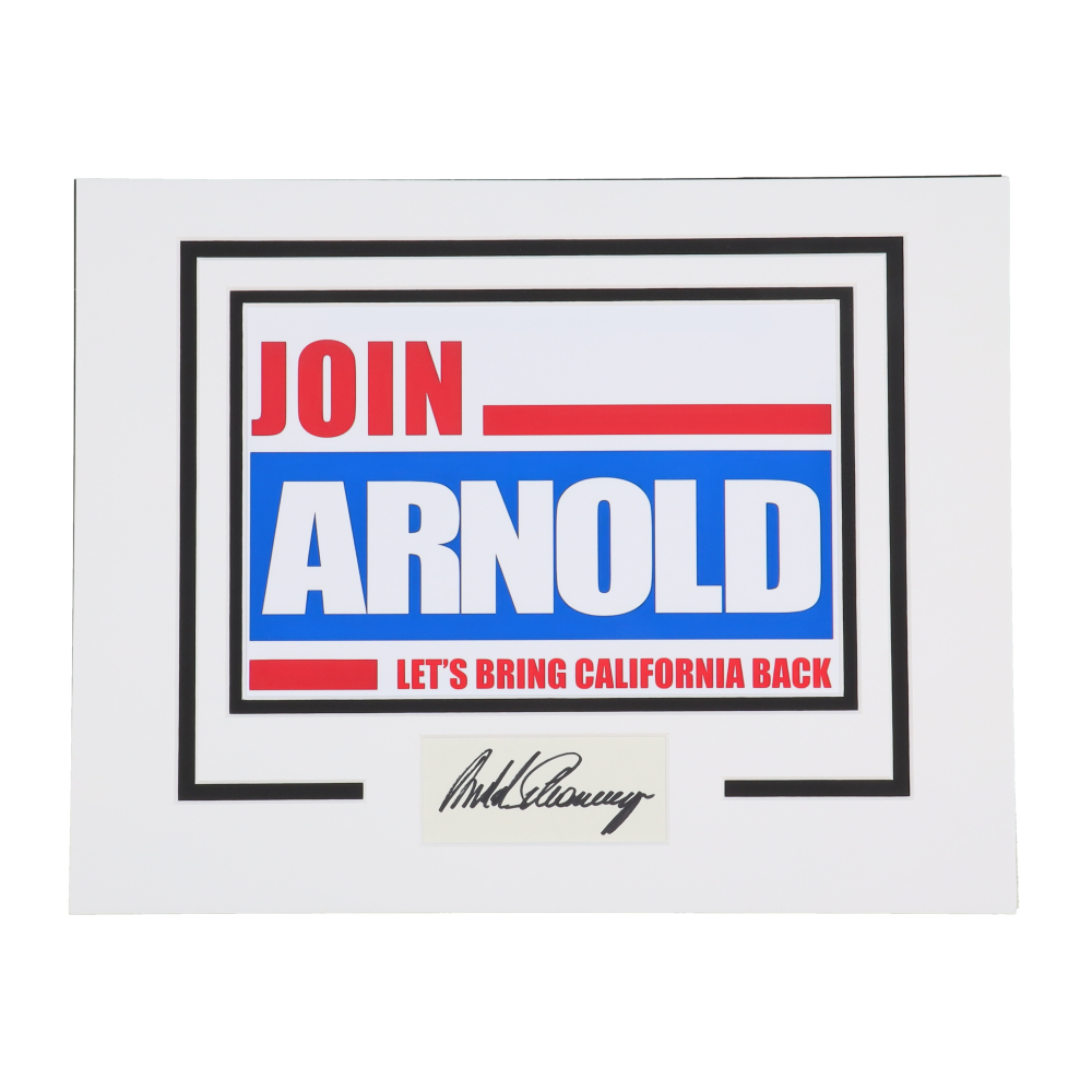 Arnold Schwarzenegger Signed 11x14 Custom Matted Cut Display ...