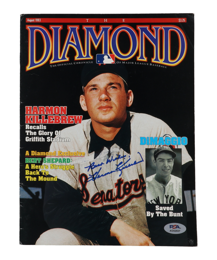 Harmon Killebrew Signed 1993 The Diamond Magazine Inscribed "Best ...