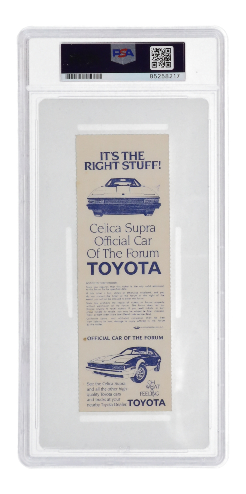 Magic Johnson & Julius Erving Signed 1982 NBA Championship at the Forum ...