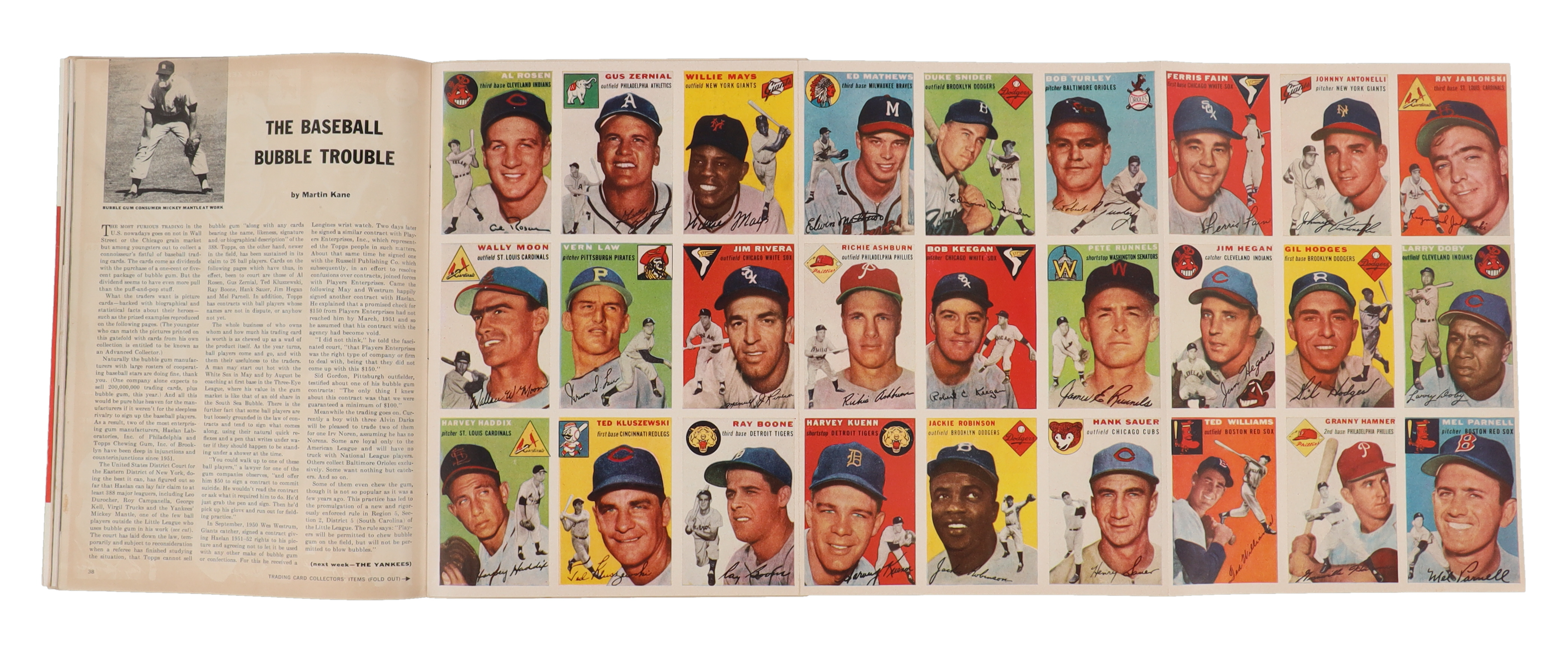 1954 Sports Illustrated First Issue Magazine with 1955 Topps Uncut Card ...