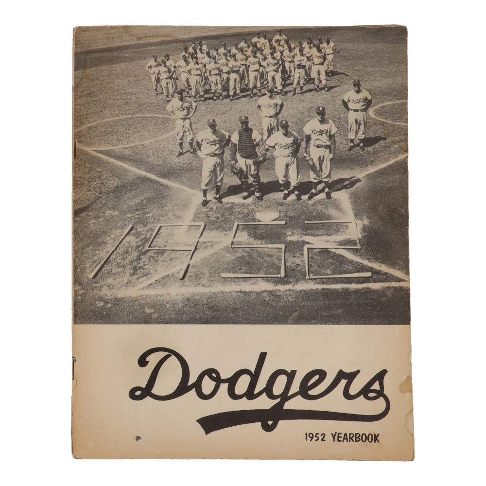 1952 Dodgers Yearbook Featuring Jackie Robinson & Pee Wee Reese ...