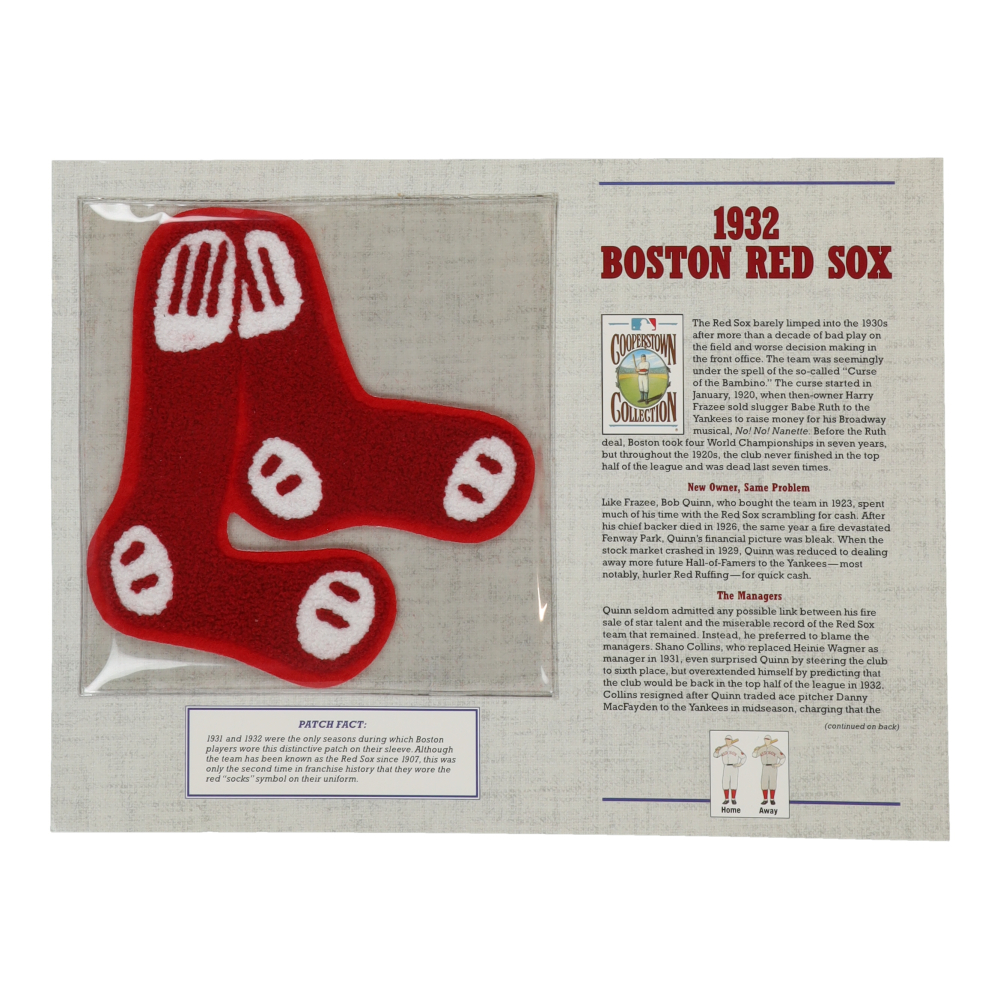 1932 Boston Red Sox Cooperstown Collections Statistics Commemorative ...