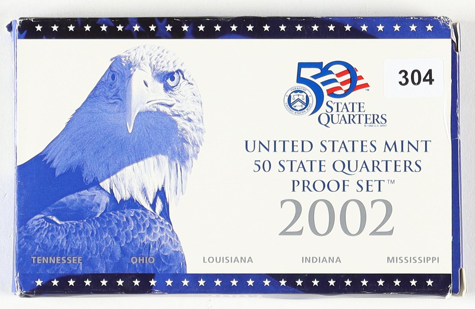 2002-S United States 50 State Quarters Mint Proof Set with (10) Coins ...