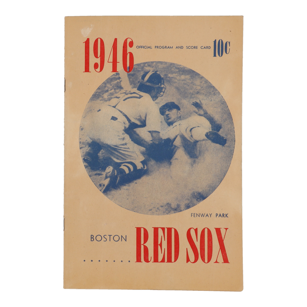 1946 Red Sox Fenway Park On-Site Exclusive Unscored Scorecard ...