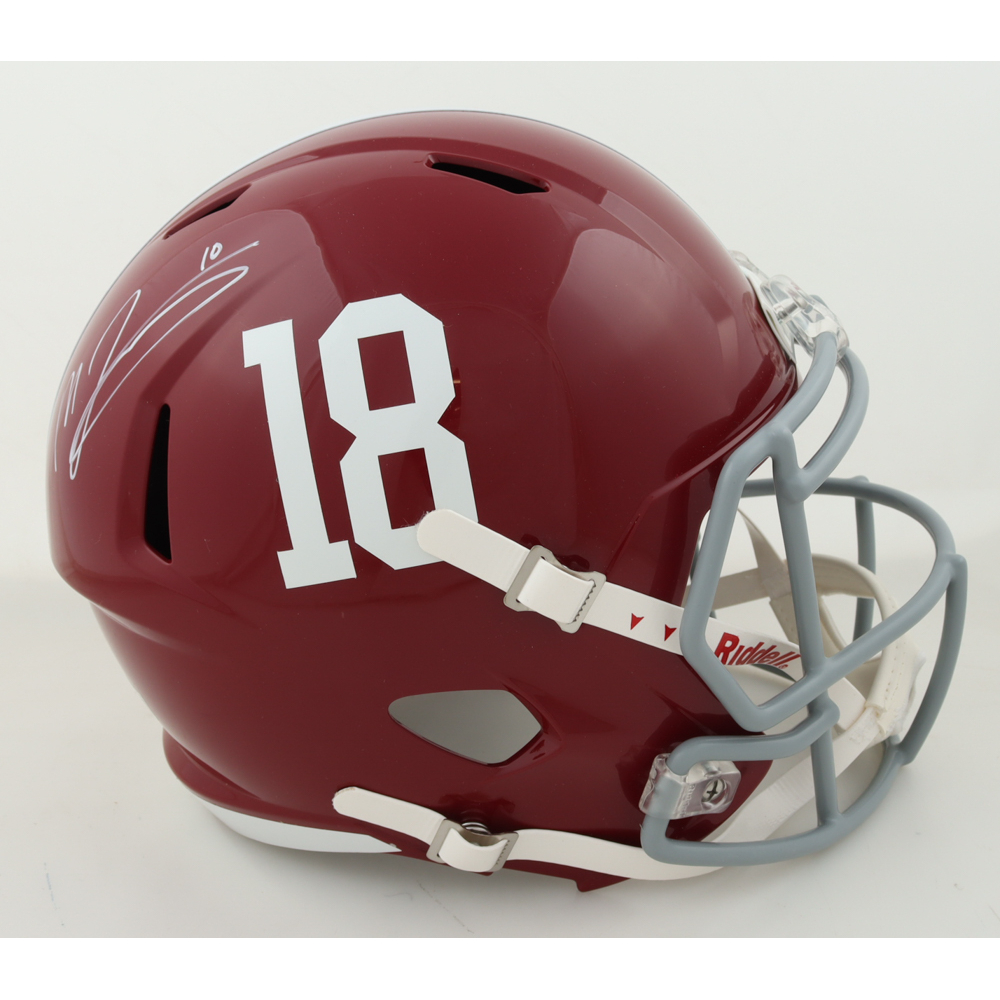 Mac Jones Signed Alabama Crimson Tide Full-Size Speed Helmet (Beckett ...