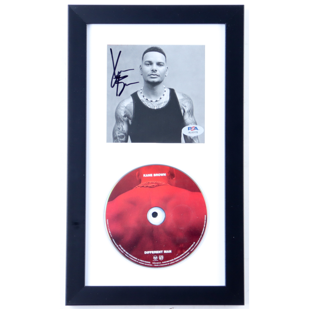 Kane Brown Signed Custom Framed "Different Man" CD Insert Display With ...