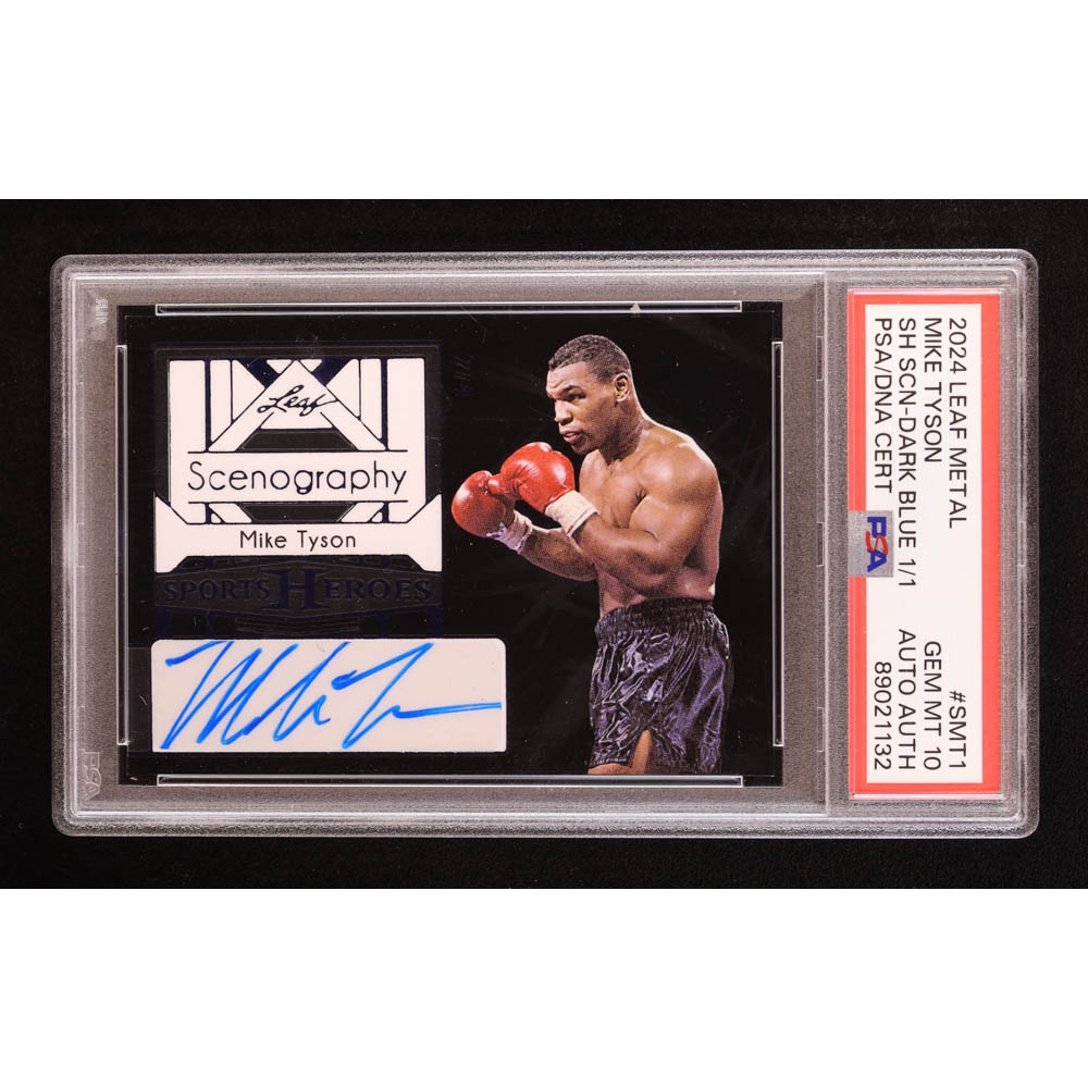 Mike Tyson 2024 Leaf Metal Sports Heroes Scenography Autographs Dark ...