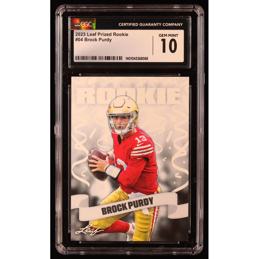 Brock Purdy 2023 Leaf Special Release Prized Rookie #PR04 RC (CGC 10 ...