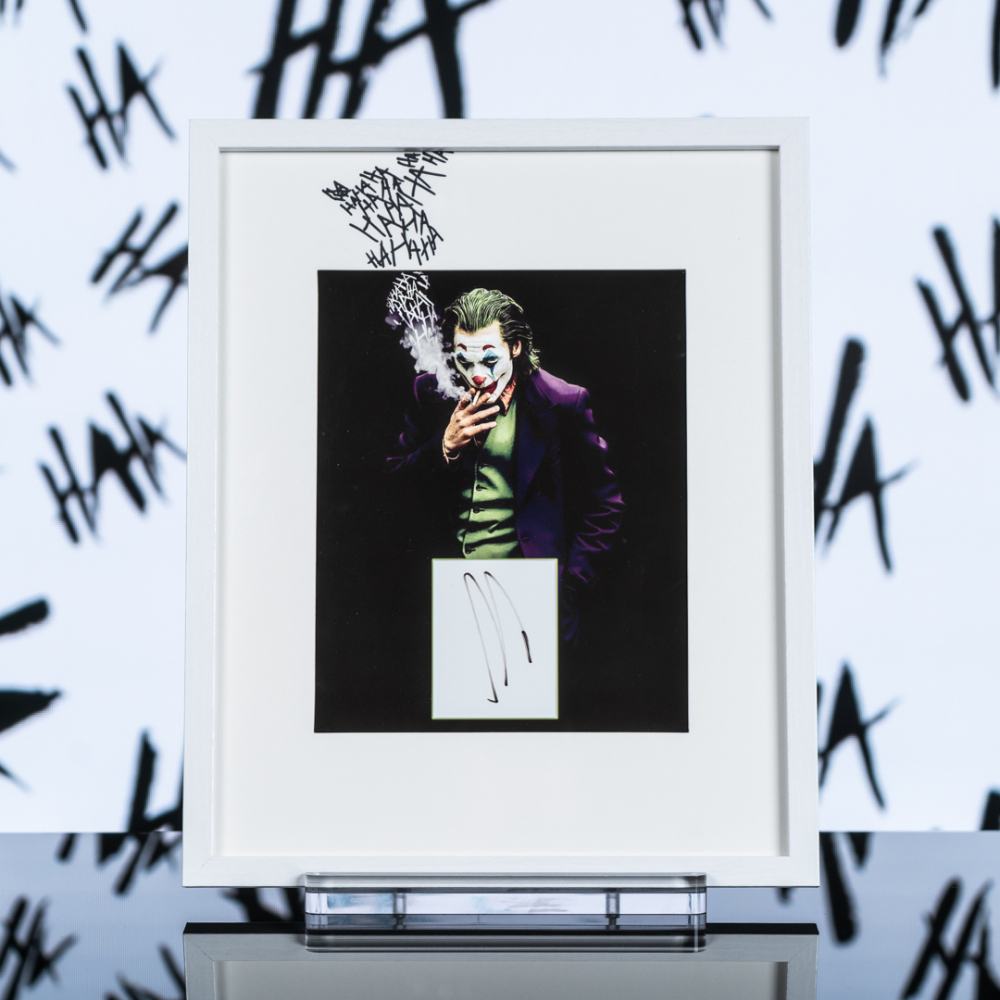 Joaquin Phoenix Signed "Joker" Custom Framed Cut Display (AutographCOA ...
