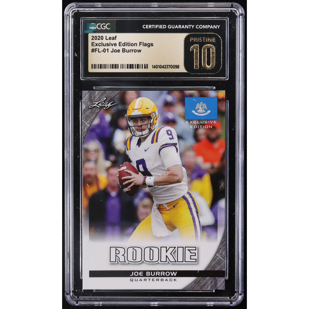 Joe Burrow 2020 Leaf Special Release Rookie Flag #FL01 RC (CGC 10 ...