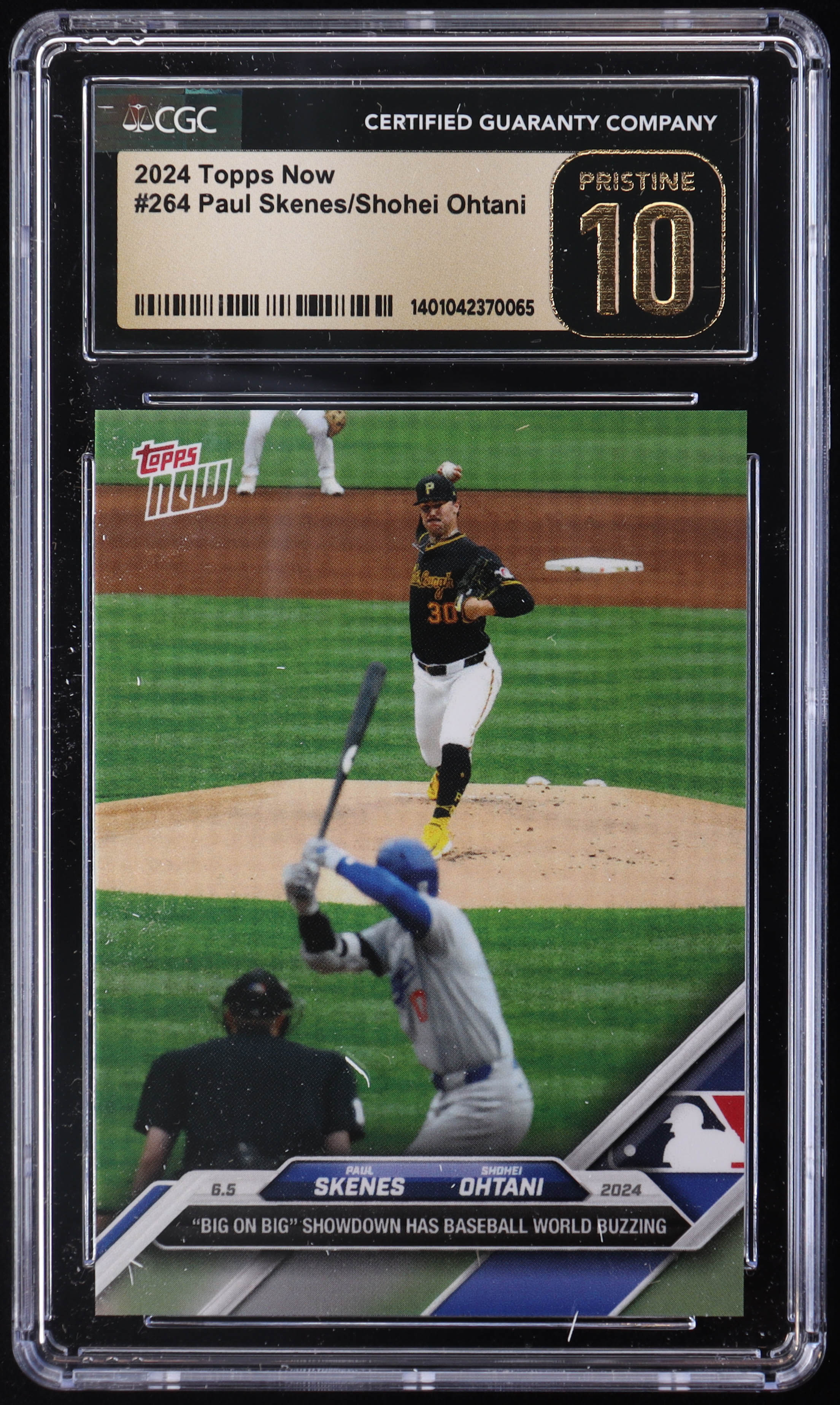 Paul Skenes RC / Shohei Ohtani 2024 Topps Now #264 (CGC 10 | Pristine Black Label) | Pristine ...