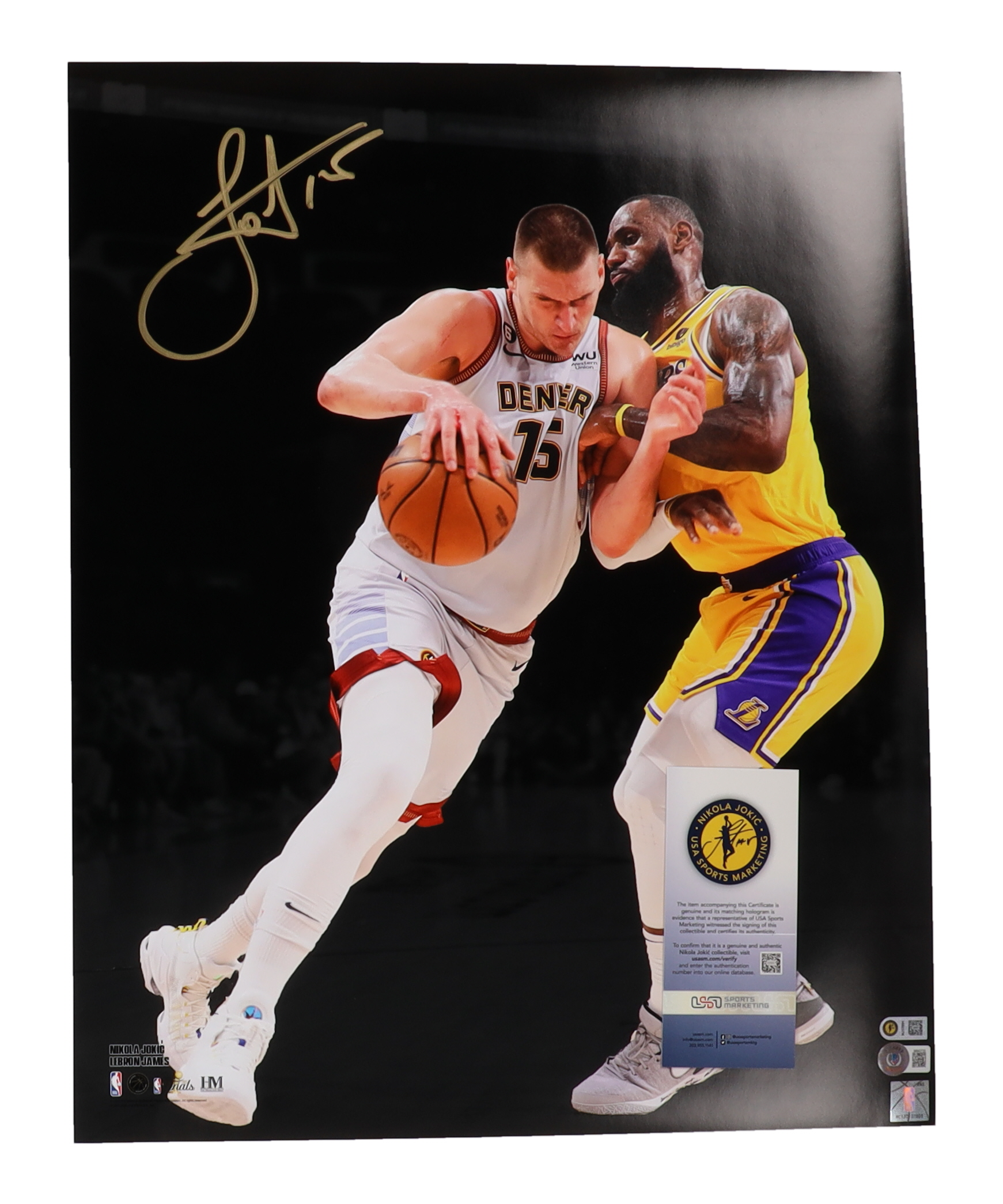 Nikola Jokic Signed Nuggets 16x20 Photo (USA SM & Beckett) | Pristine ...