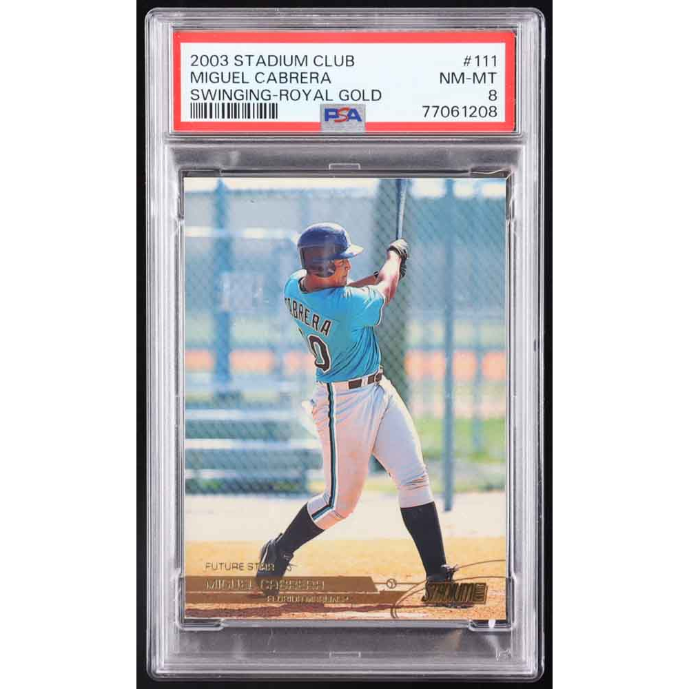 Miguel Cabrera 2003 Stadium Club #111 RC (PSA 8) | Pristine Auction
