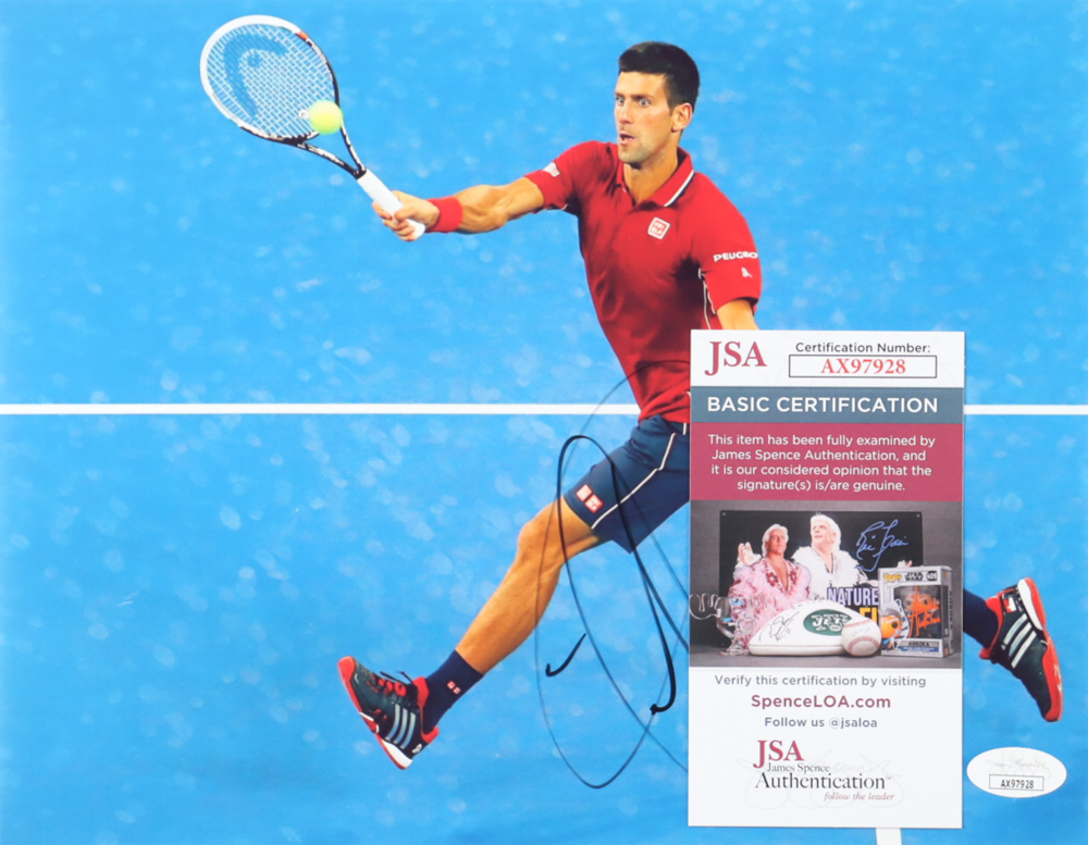 Novak Djokovic Signed 8x10 Photo (JSA) | Pristine Auction