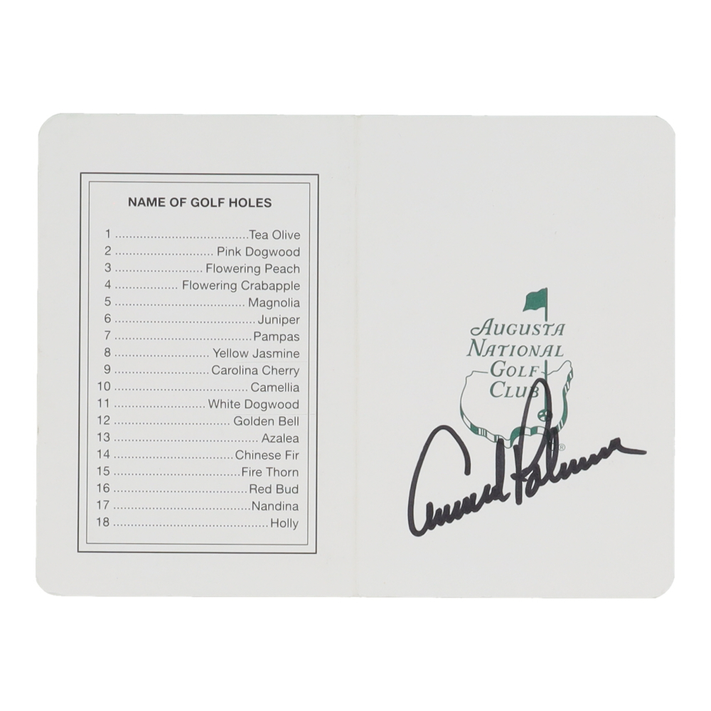 Arnold Palmer Signed Augusta National Golf Club Scorecard (JSA ...