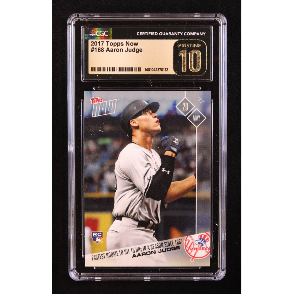 Aaron Judge 2017 Topps Now #168 RC (CGC 10 | Pristine Black Label ...