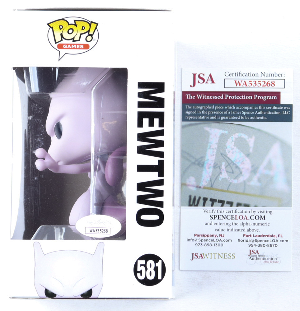 Jay Goede Signed "Pokemon" #581 Mewtwo Funko Pop! Vinyl Figure ...