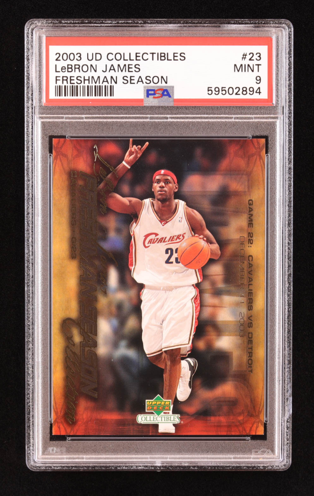LeBron James 2004 Upper Deck LeBron James Freshman Season #23 (PSA 9 ...