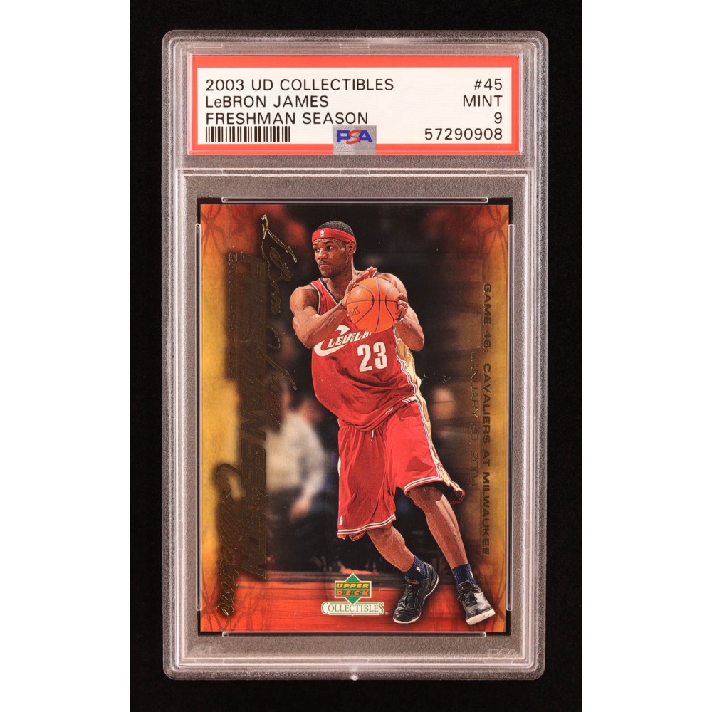 LeBron James 2004 Upper Deck LeBron James Freshman Season #45 (PSA 9 ...