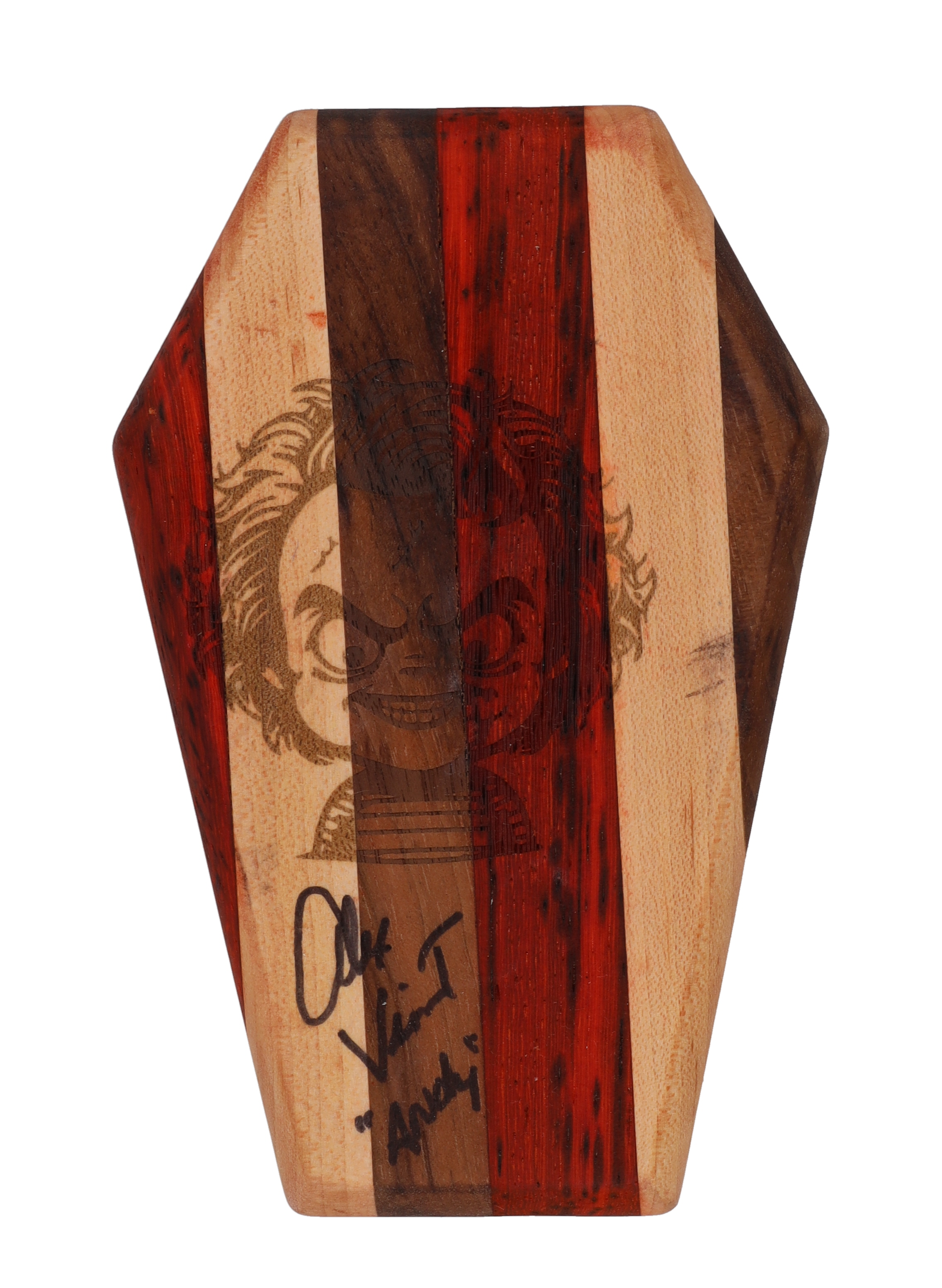 Alex Vincent Signed "Chucky" Replica Wood Casket Inscribed "Andy" (JSA ...