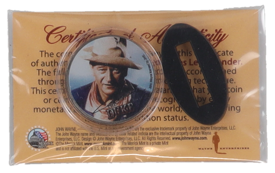 John Wayne "The Duke" LE Merrick Mint Colorized US Half Dollar Coin ...