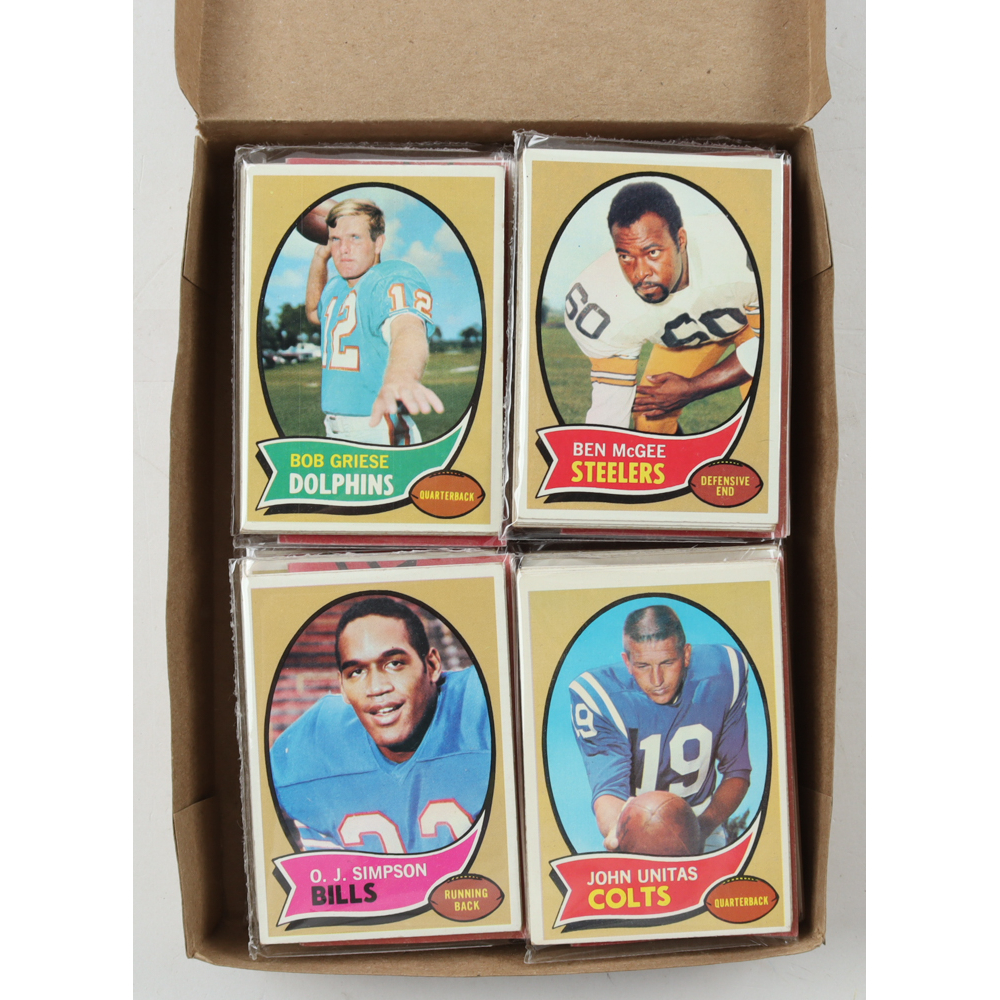 1970 Topps Football Cello Fun Pack Vending Box with (20) Packs ...