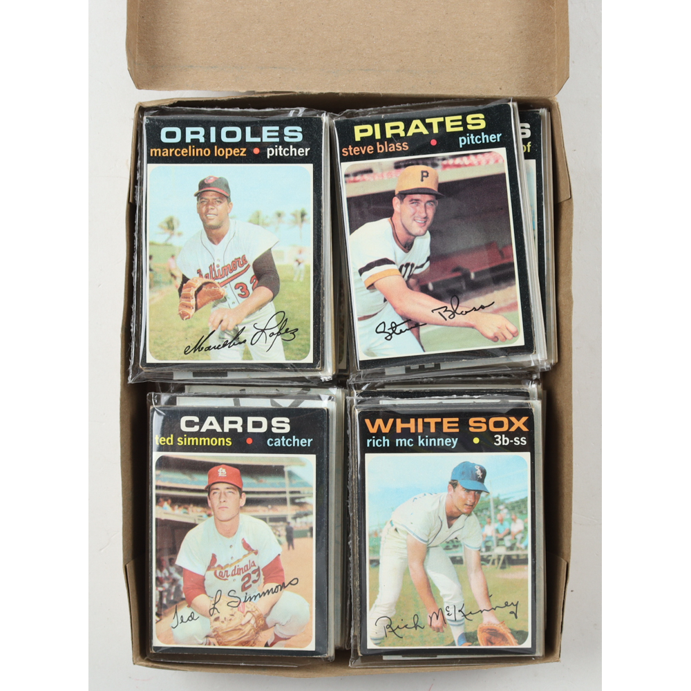 1971 Topps Baseball Cello Fun Pack Vending Box With (20) Packs