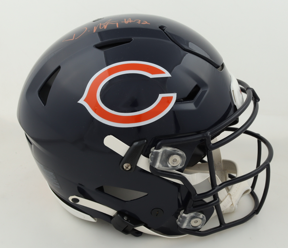 David Montgomery Signed Bears Full-Size Authentic On-Field Speed Helmet ...