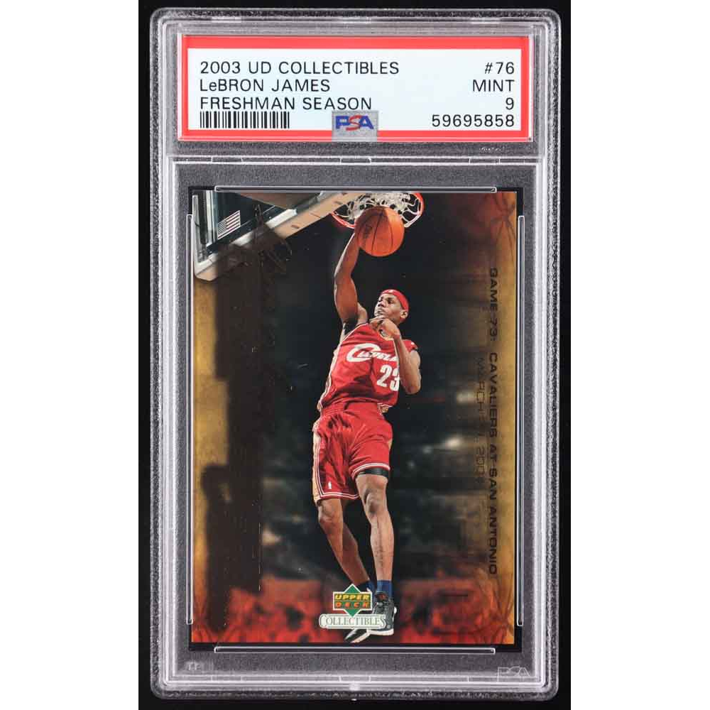 LeBron James 2004 Upper Deck LeBron James Freshman Season #76 (PSA 9 ...