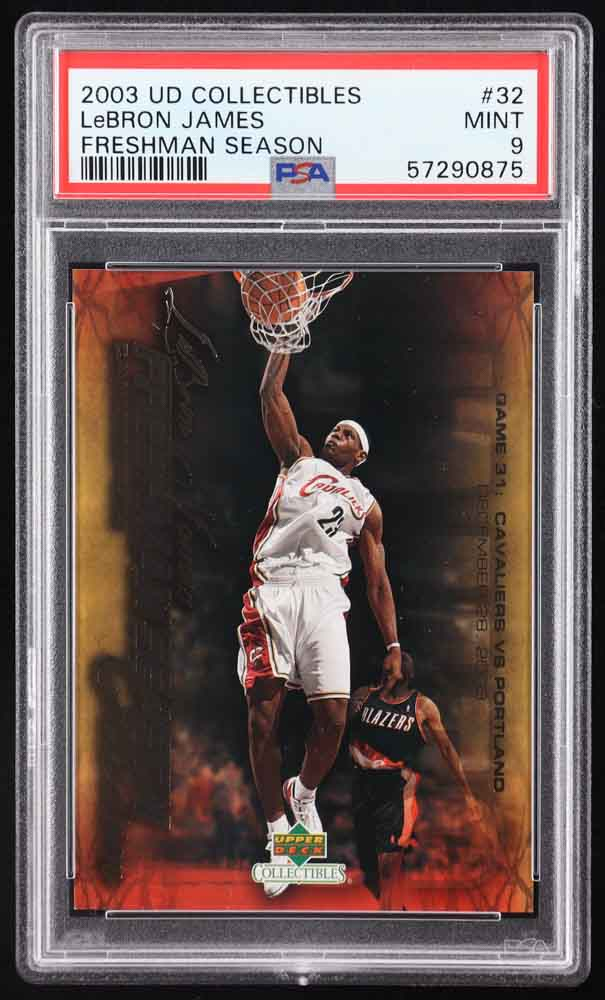 LeBron James 2004 Upper Deck LeBron James Freshman Season #32 (PSA 9 ...