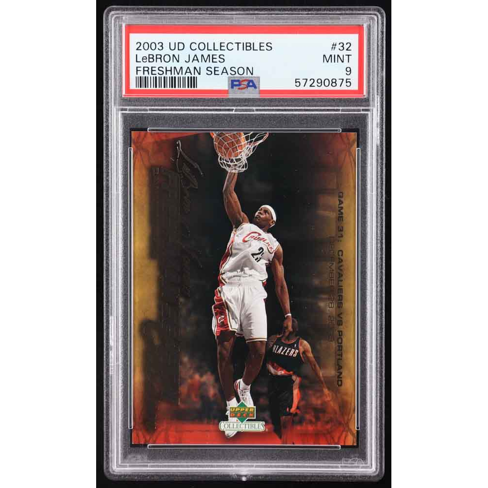 LeBron James 2004 Upper Deck LeBron James Freshman Season #32 (PSA 9 ...