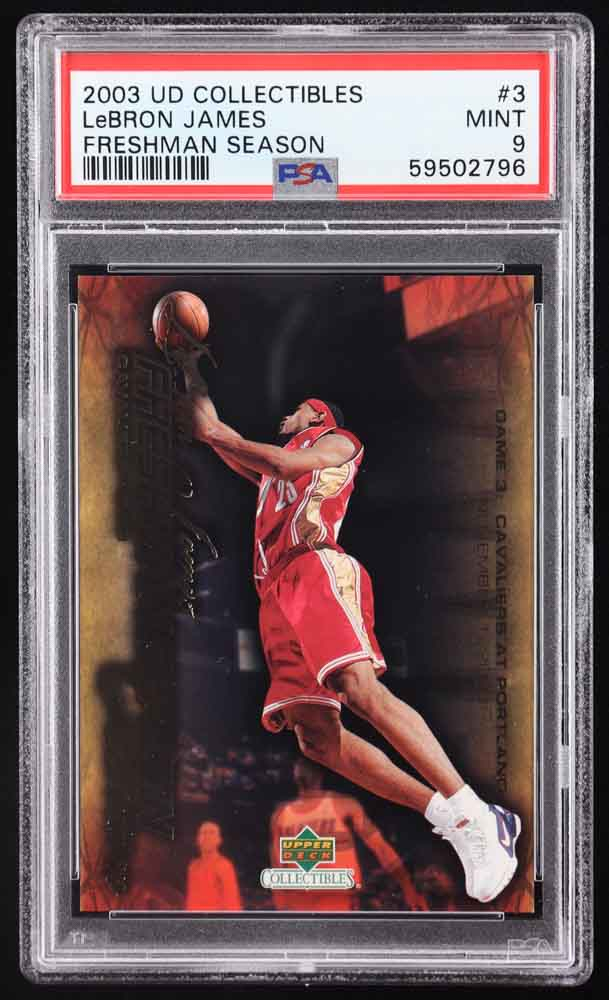 LeBron James 2004 Upper Deck LeBron James Freshman Season #3 (PSA 9 ...