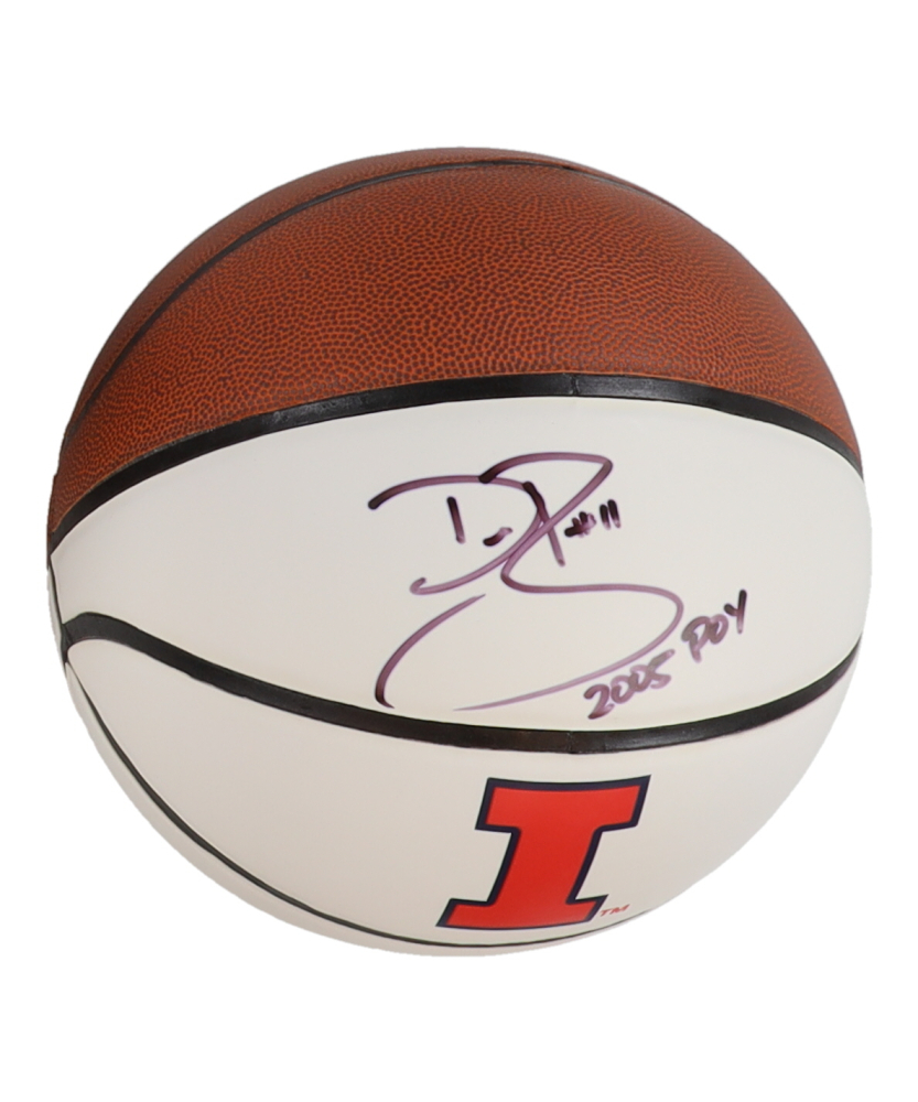 Dee Brown Signed Illinois Fighting Illini Logo Basketball Inscribed ...