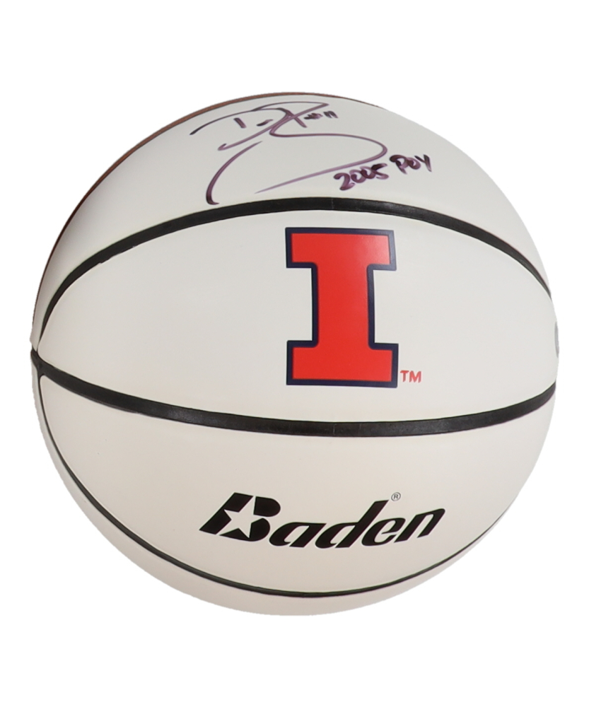Dee Brown Signed Illinois Fighting Illini Logo Basketball Inscribed ...