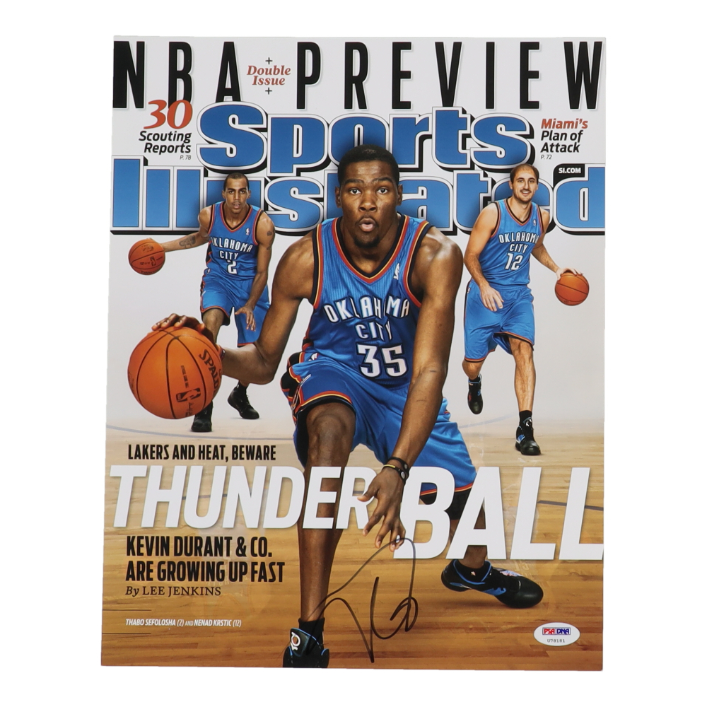 Kevin Durant Signed Thunder 11x14 Photo (PSA) | Pristine Auction