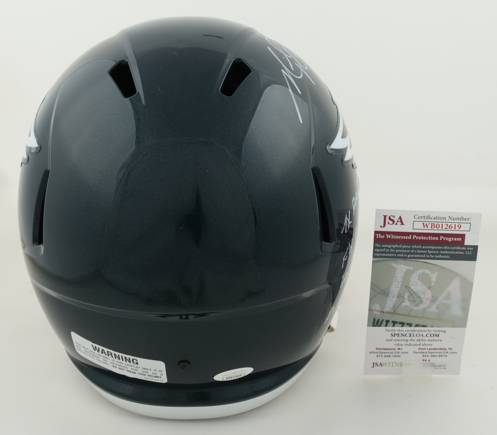 Michael Vick Signed Eagles Full-Size Speed Helmet With (4) Inscriptions ...
