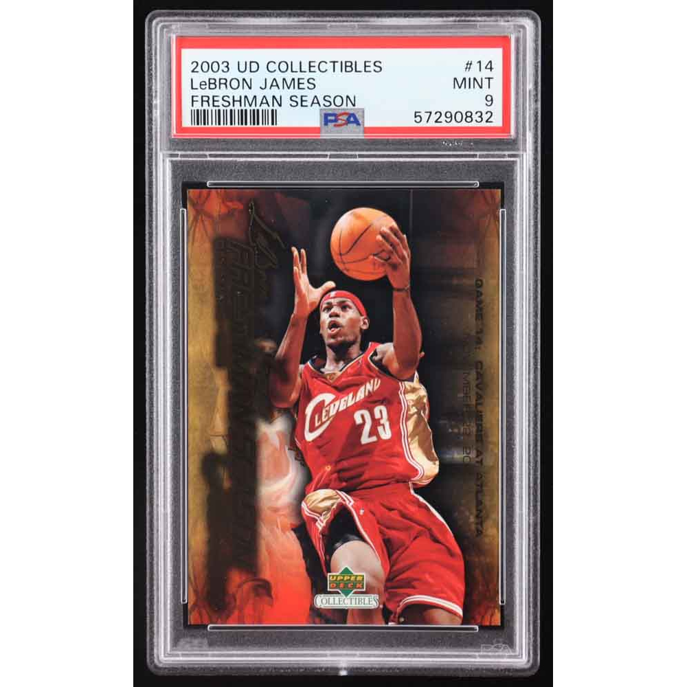 LeBron James 2004 Upper Deck LeBron James Freshman Season #14 (PSA 9 ...