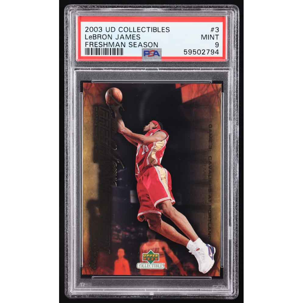 LeBron James 2004 Upper Deck LeBron James Freshman Season #3 (PSA 9 ...